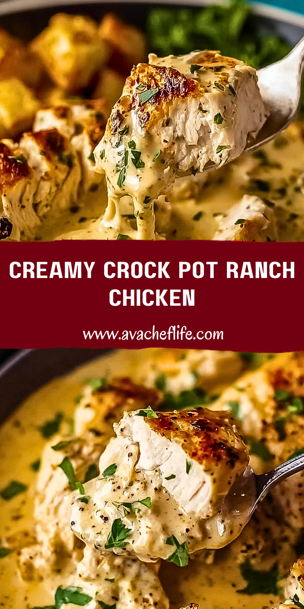 Creamy Crock Pot Ranch Chicken - Ava Chef Life