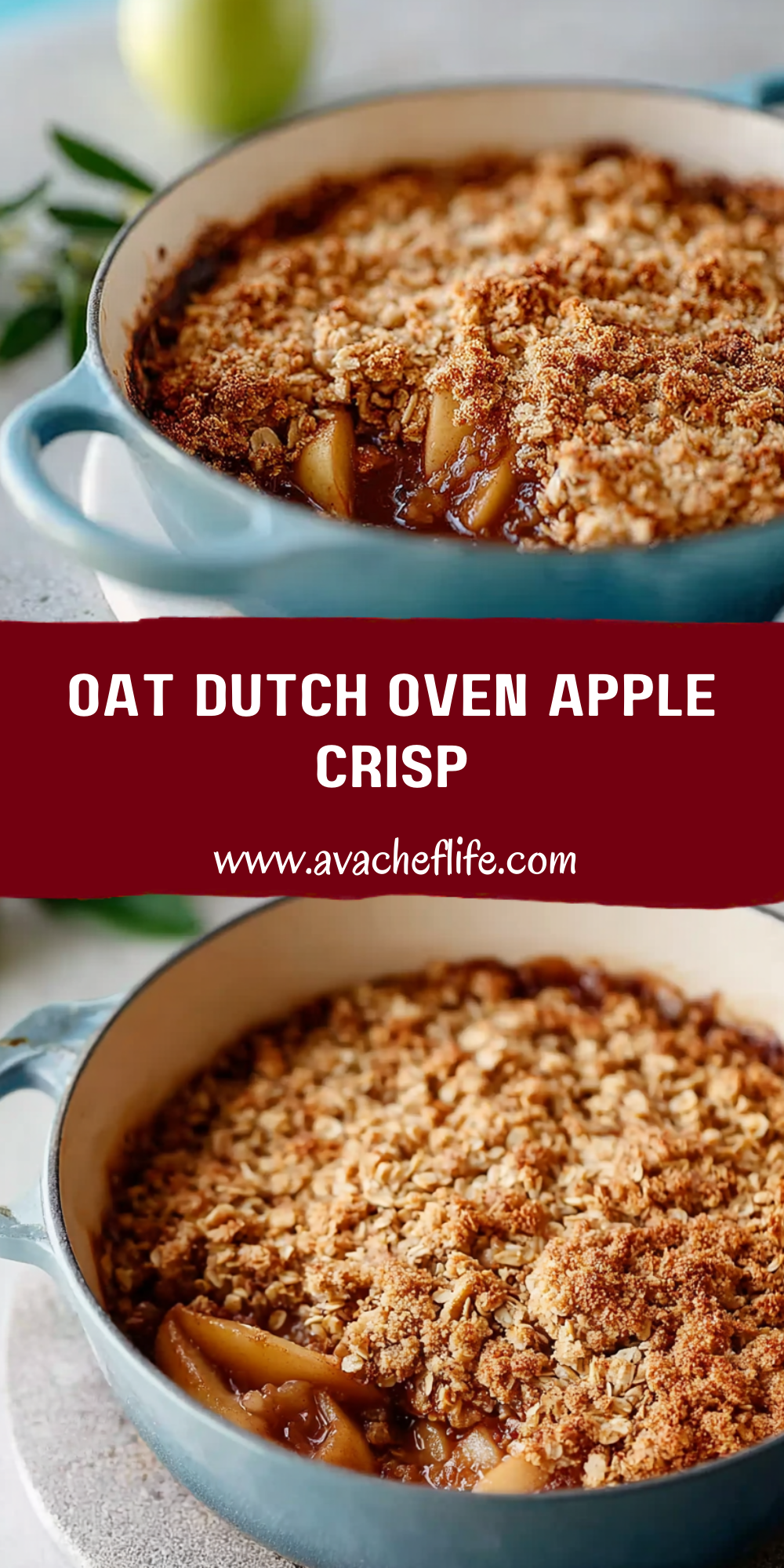 Oat Dutch Oven Apple Crisp - Ava Chef Life