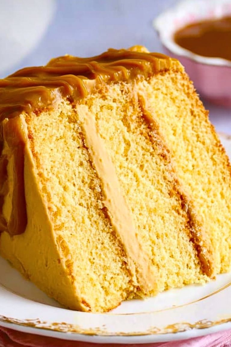 Creamy Caramel Cake - Ava Chef Life