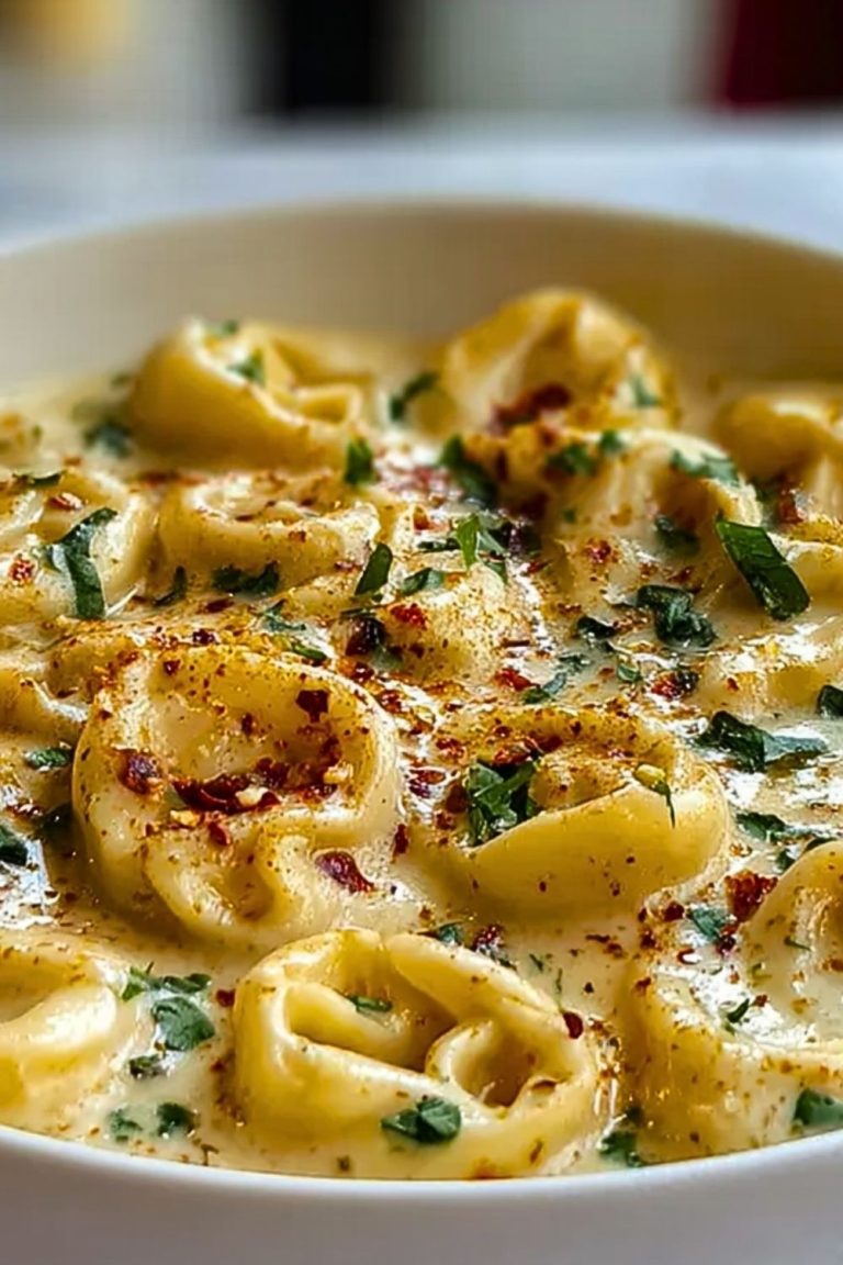 Creamy Crockpot Tortellini Alfredo - Ava Chef Life