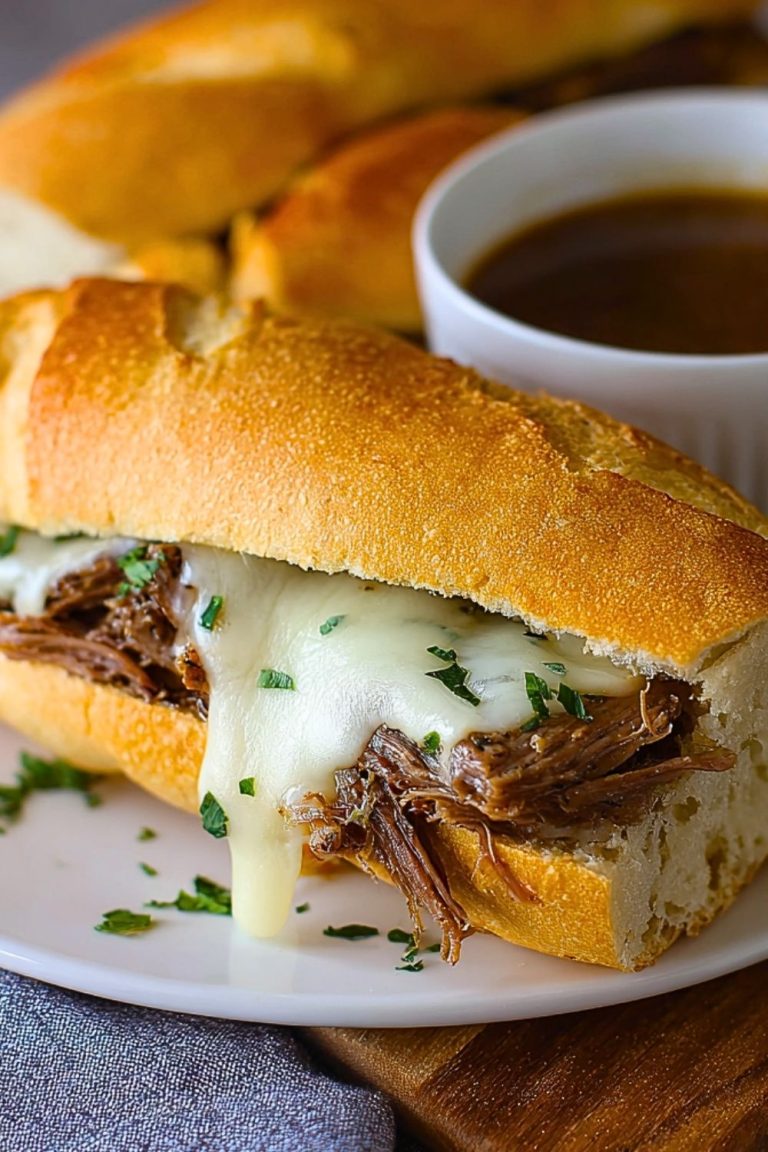 Slow Cooker French Dip Sandwiches - Ava Chef Life