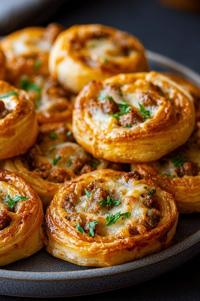 Cheesy Puff Pastry Sausage Pinwheels - Ava Chef Life