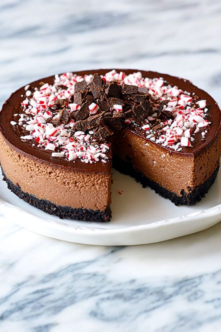 Chocolate Peppermint Cheesecake - Ava Chef Life