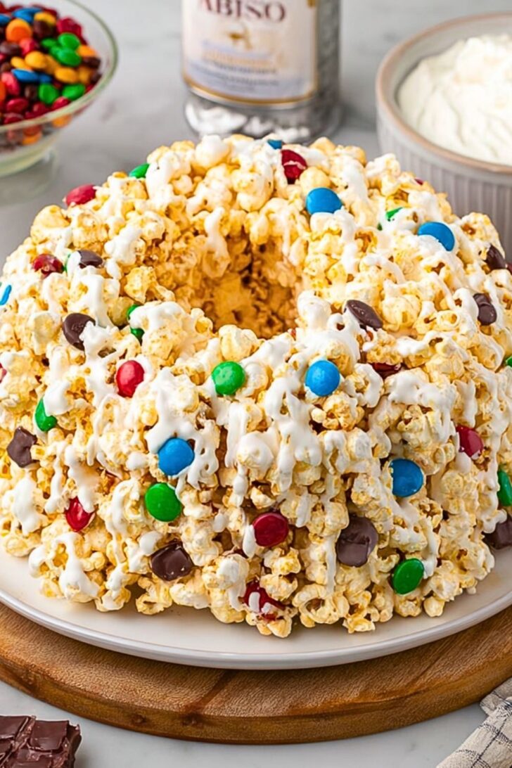 Christmas Popcorn Cake - Ava Chef Life