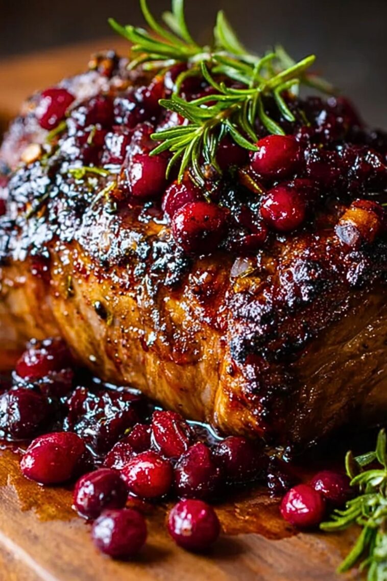 Cranberry Balsamic Ribeye Roast - Ava Chef Life