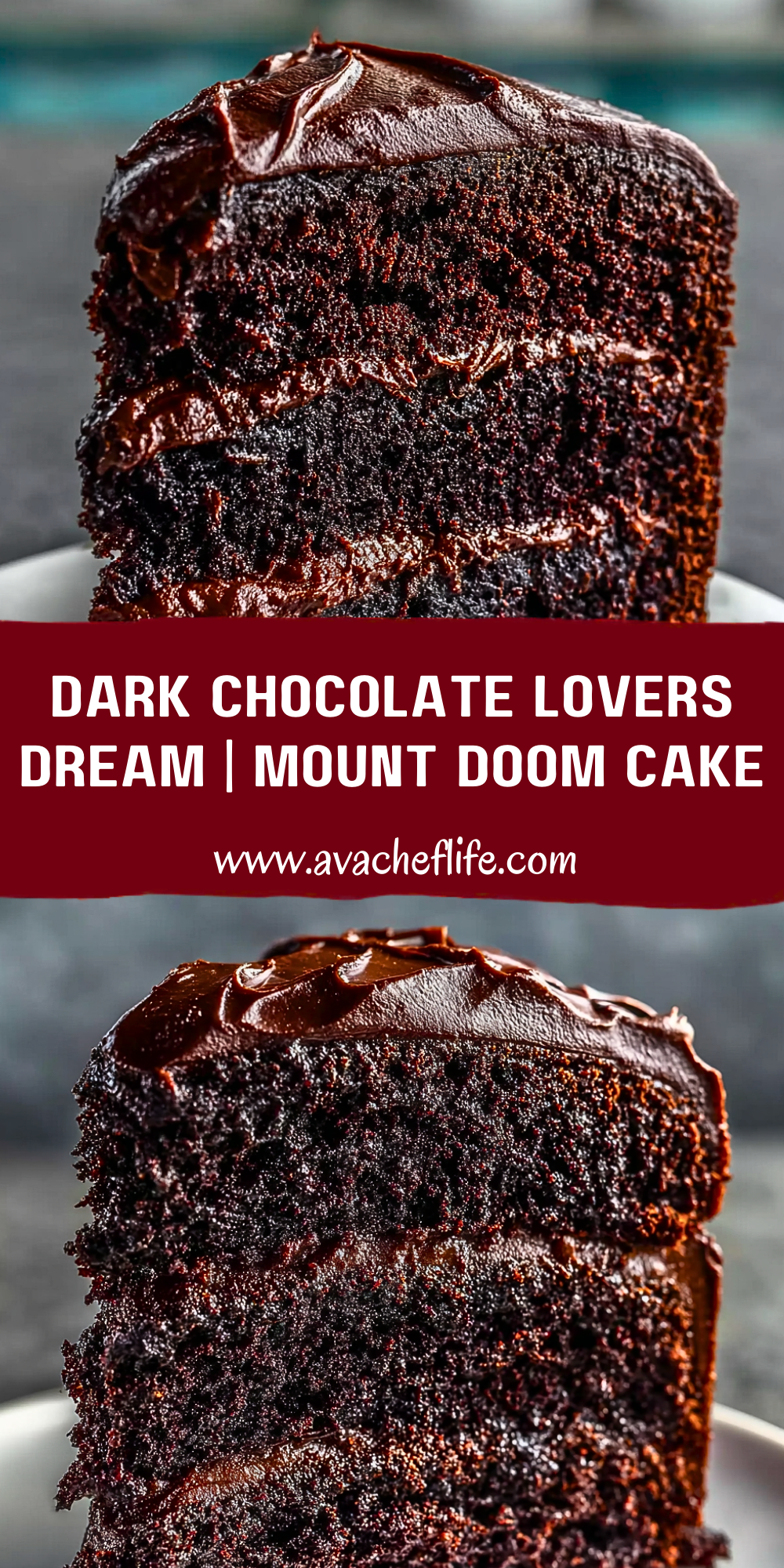 Dark Chocolate Lovers Dream | Mount Doom Cake - Ava Chef Life
