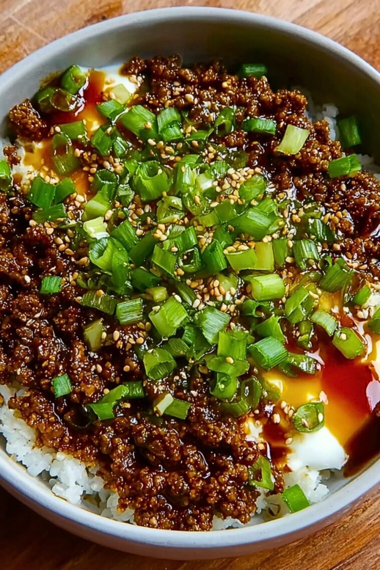 Ground Beef Hot Honey Bowl - Ava Chef Life