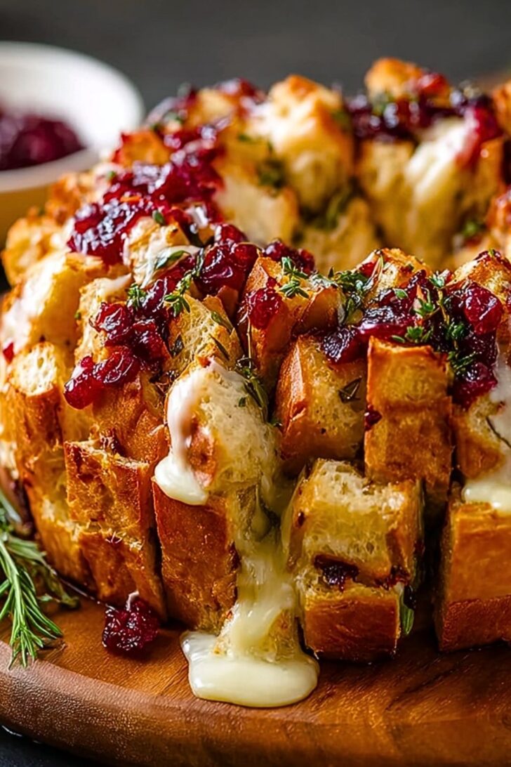 Pull-Apart Sourdough Brie and Cranberry Bread - Ava Chef Life