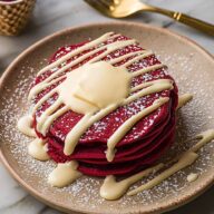 Red Velvet Pancakes For A Sweet Valentine’s Breakfast - Ava Chef Life